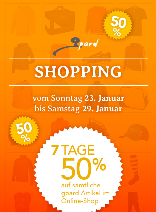 gpard-Shopping – 7 Tage 50% auf sämtliche gpard Artikel - FC KREUZLINGEN